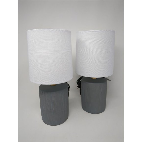 Threshold | Accents | Threshold Grey White Table Lamps 3 Inch Modern ...